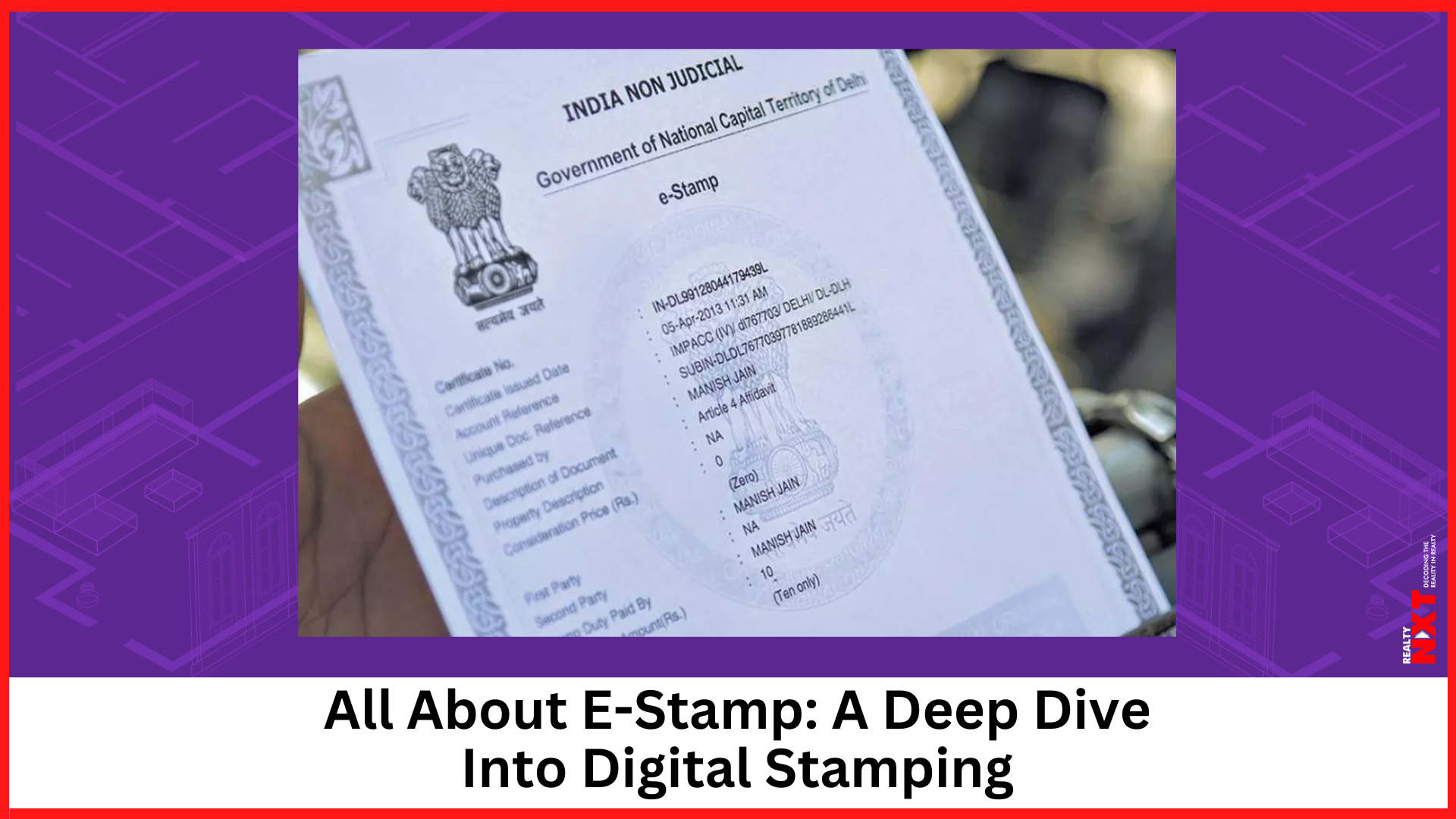 E-Stamp Paper Online: A Digital Alternative To Paying Stamp Duty In India